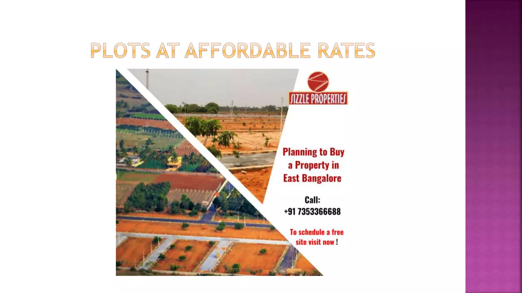 Residential plotted layouts for sale near malur | PPTX