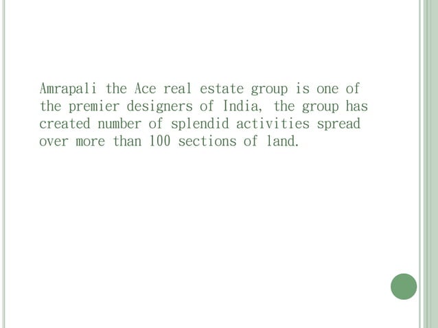 Amrapali Residential Projects | PPTX