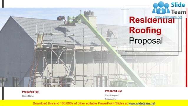Residential Roofing Proposal PowerPoint Presentation Slides | PPT