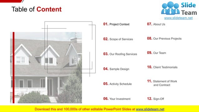 Residential Roofing Proposal PowerPoint Presentation Slides | PPT