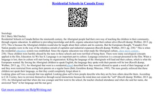 Residential School Essay | PPT