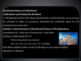 Residential status of an individual | PPTX