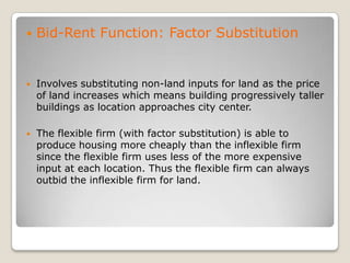 Residential use of land in a monocentric city | PPTX