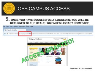 UCF COM GME Resident Orientation on Library Services and Resources | PPT