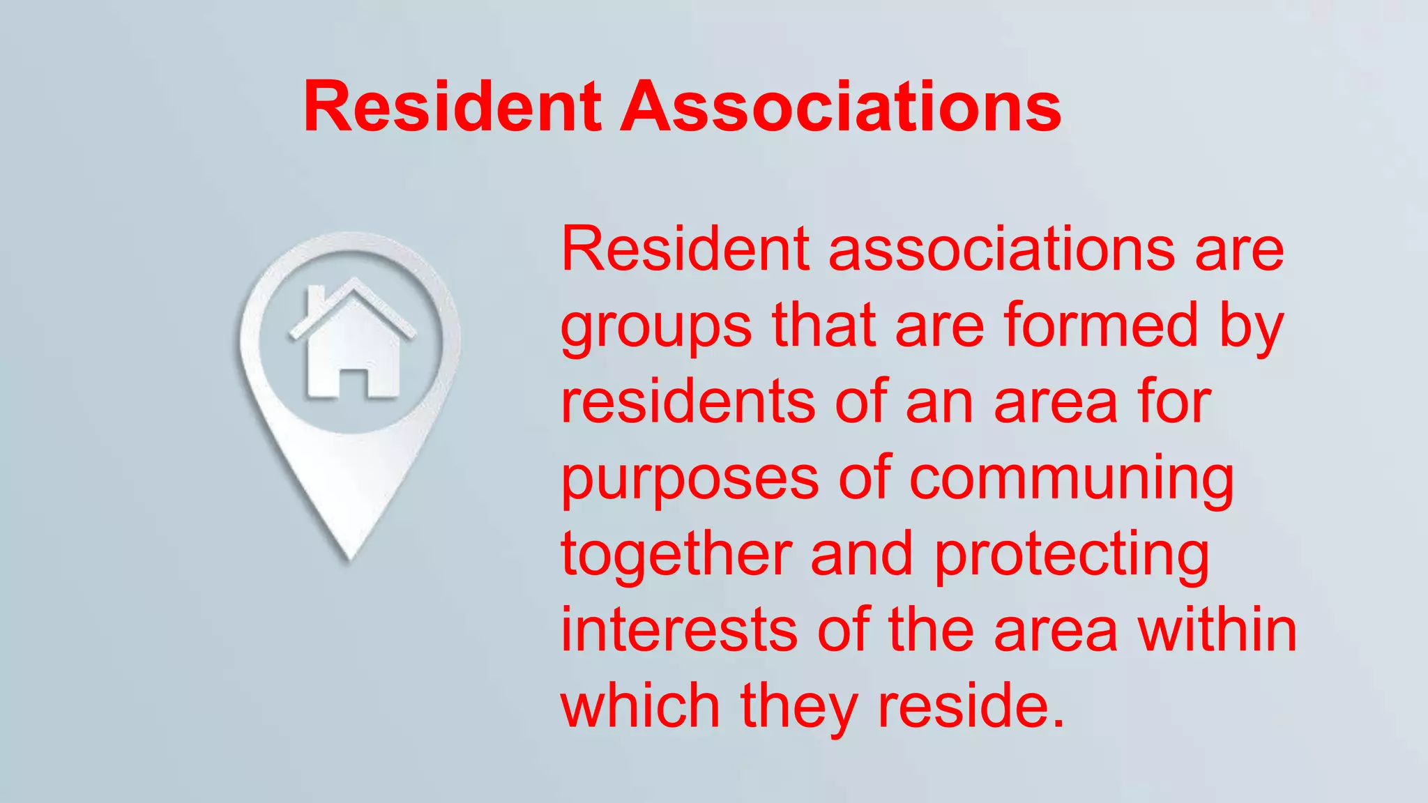 Residents association | PPTX