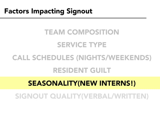 Resident Signout Deserves Great Design | PPT