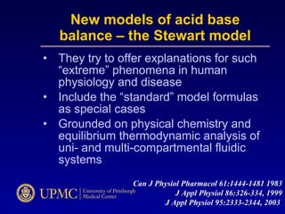 New models of acid-base balance and their application to critical care ...