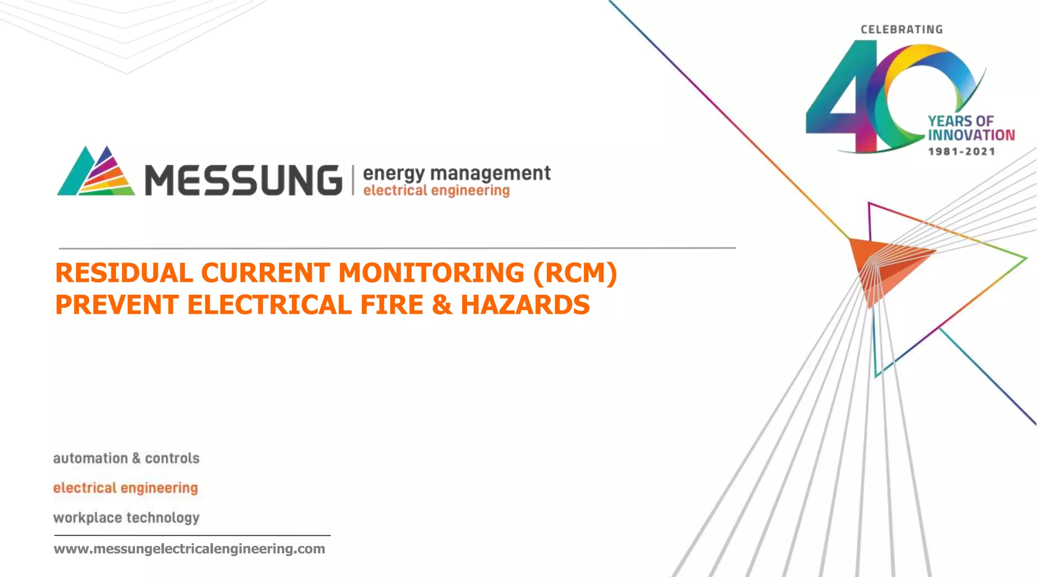 Residual current monitorning (rcm) prevent electrical fire & hazards | PPT