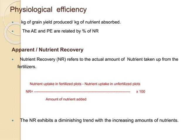 RESIDUAL EFFECT OF FERTILIZER AND FERTILIZER USE EFFICIENCY.pptx | Agriculture | Industries