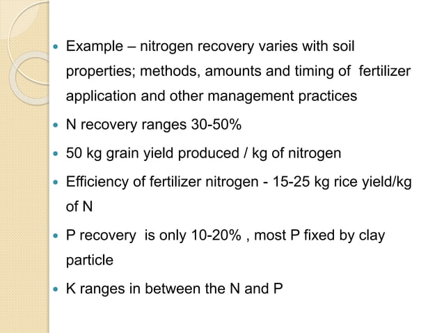 RESIDUAL EFFECT OF FERTILIZER AND FERTILIZER USE EFFICIENCY.pptx | Agriculture | Industries