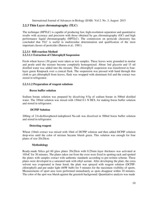 RESIDUAL ESTIMATION OF ISOPROTURON, ATRAZINE AND GRAIN PROTECTANTS IN ...