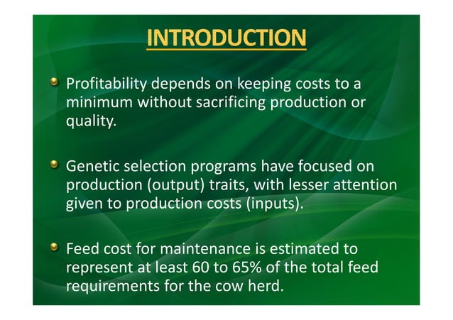 Residual feed intake...muneendra kumar | PDF