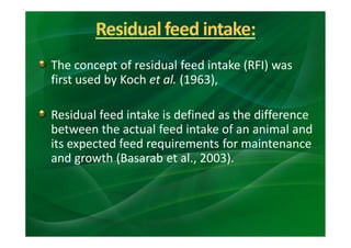 Residual feed intake...muneendra kumar | PDF