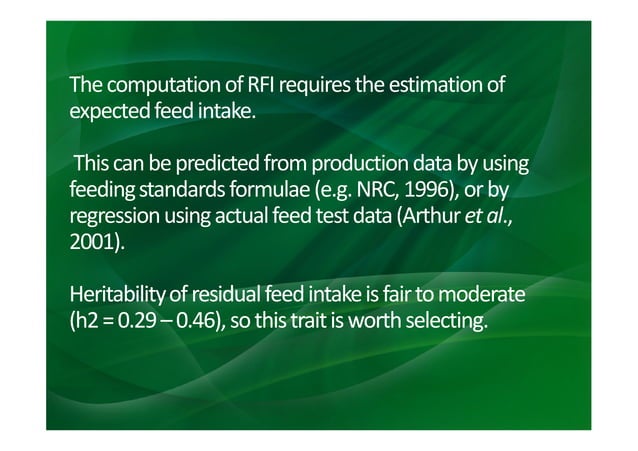 Residual feed intake...muneendra kumar | PDF