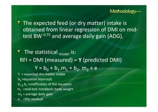 Residual feed intake...muneendra kumar | PDF