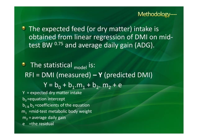 Residual feed intake...muneendra kumar | PDF