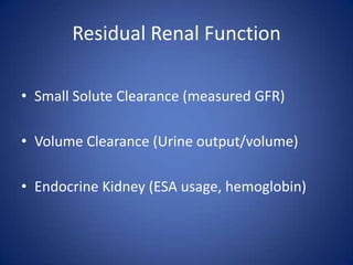 Journal Club: Residual renal function | PPTX