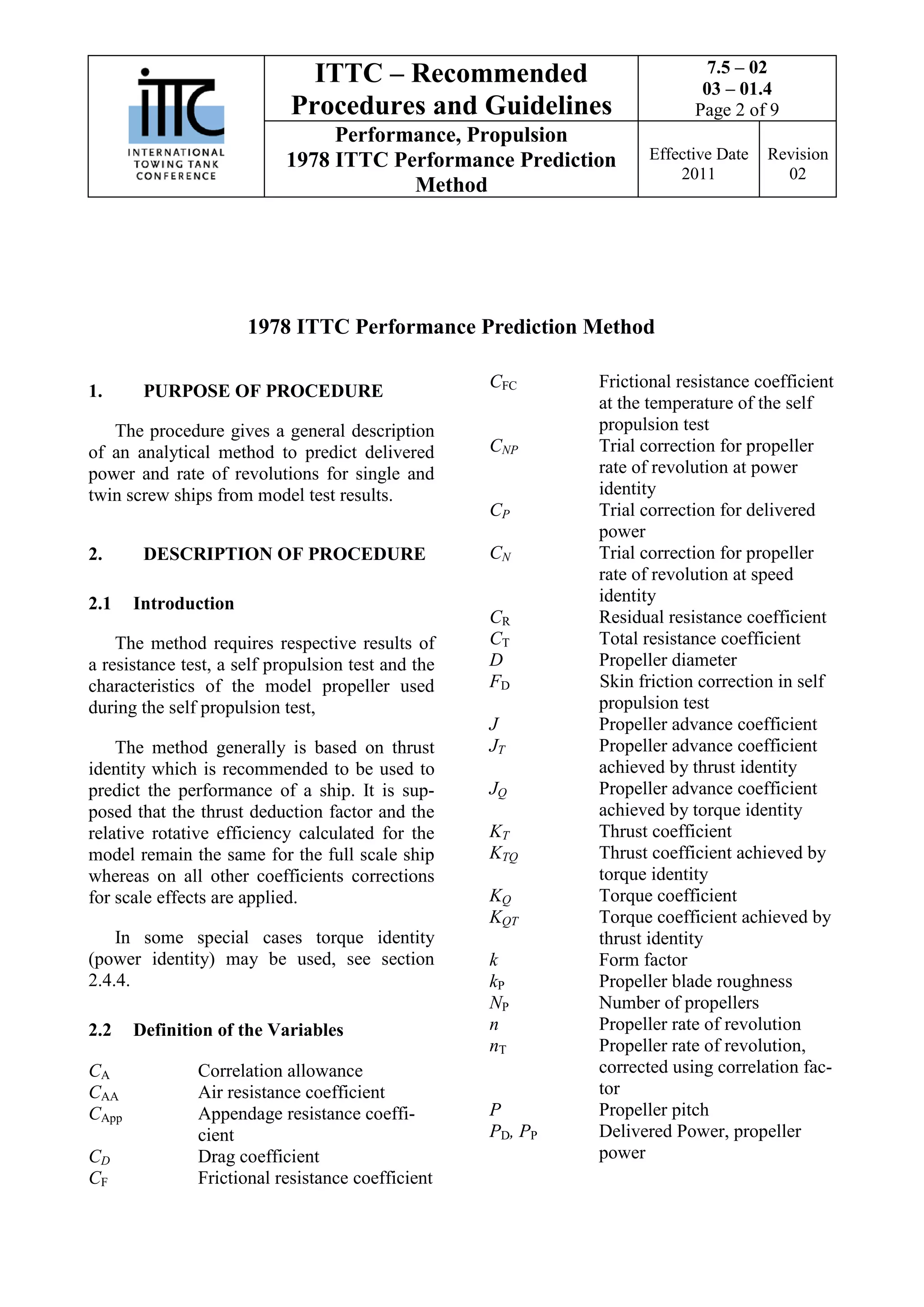 Residual resistance ittc | PDF