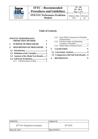 Residual resistance ittc | PDF