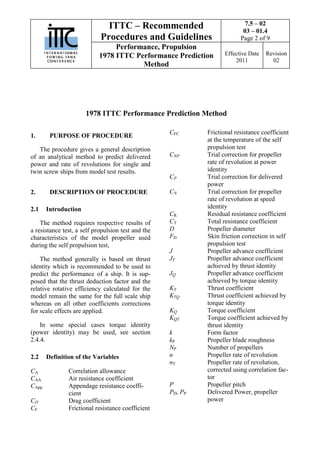 Residual resistance ittc | PDF