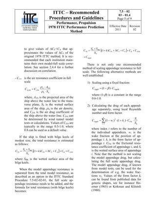 Residual resistance ittc | PDF