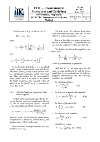 Residual resistance ittc | PDF