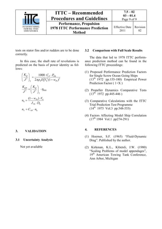 Residual resistance ittc | PDF