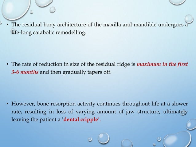 Residual ridge resorption | PPTX