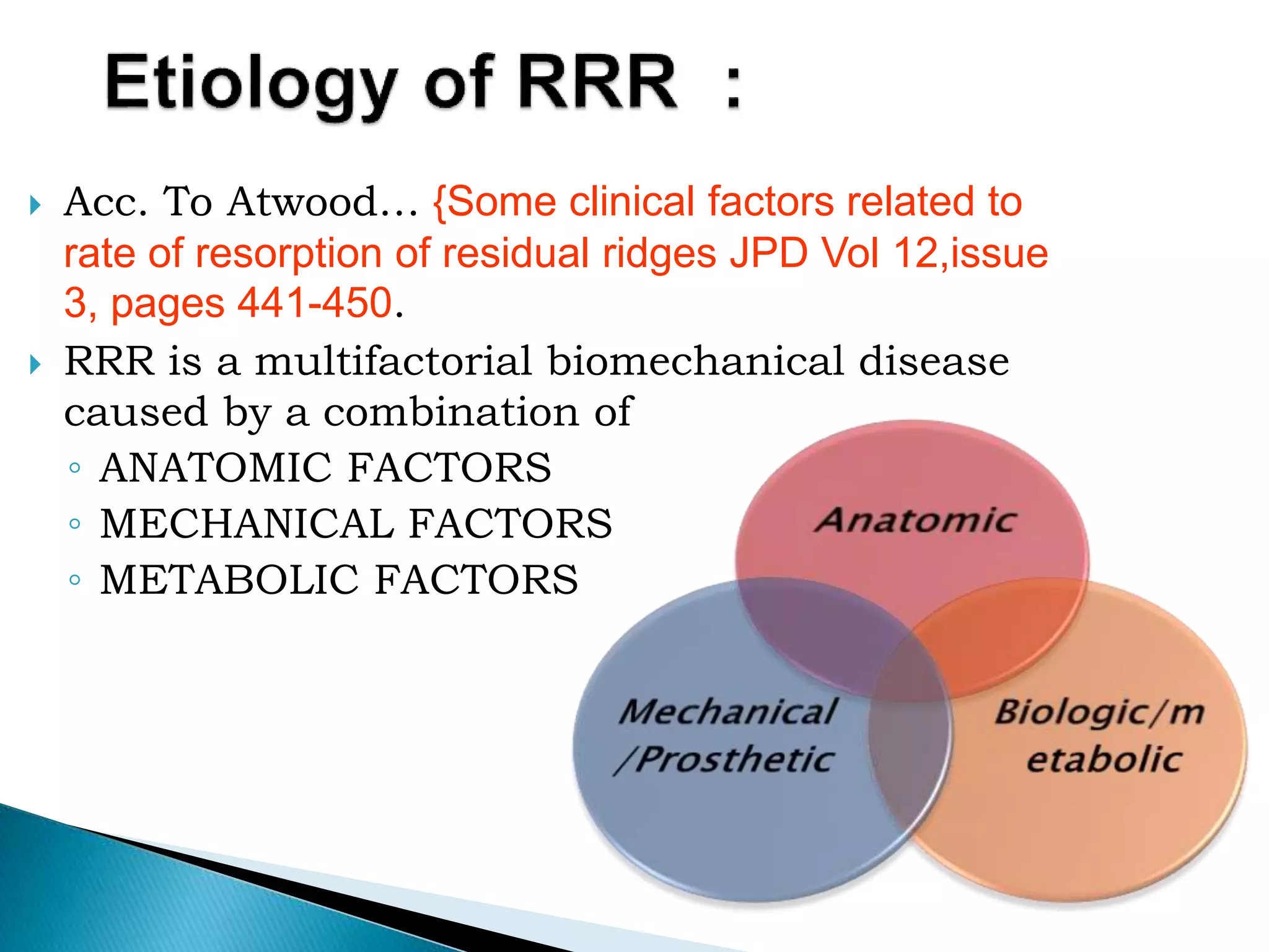 Residual ridge resorption | PPTX | Bone and Joint Conditions | Diseases ...