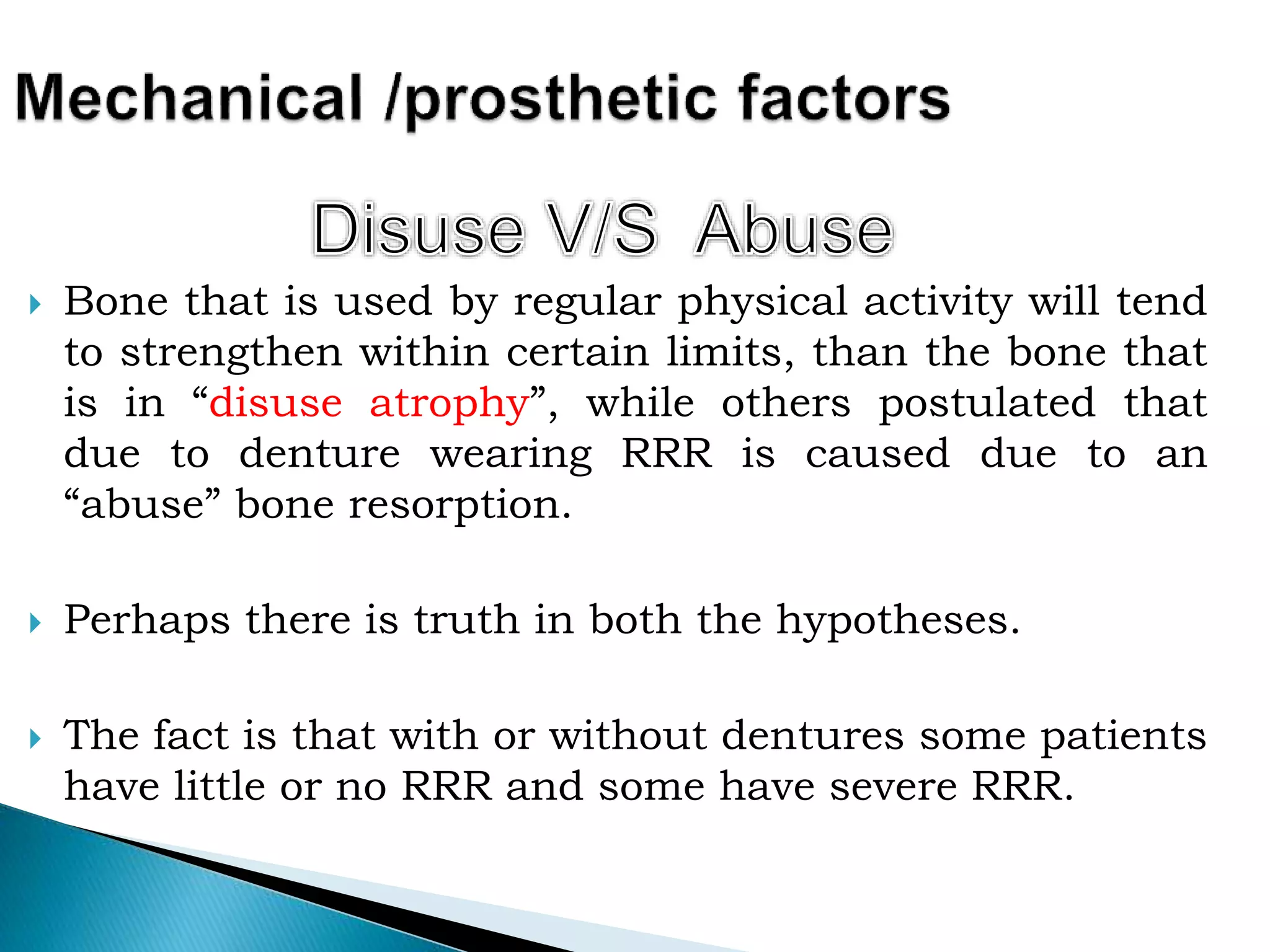 Residual ridge resorption | PPTX