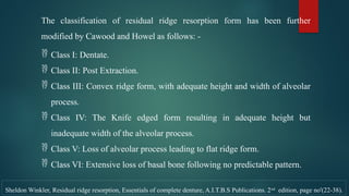 RESIDUAL RIDGE RESORPTION IN PROSTHODONTICS | PPTX