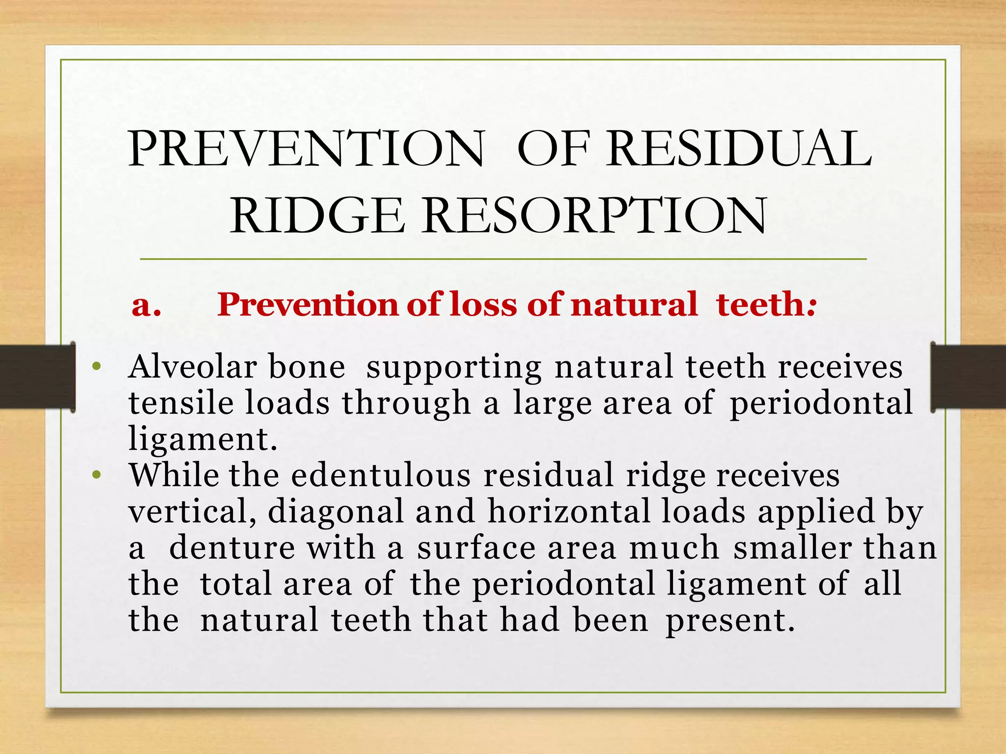 Residual ridge resorption | PPTX