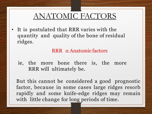 Residual ridge resorption | PPTX | Dental Health | Diseases and Conditions
