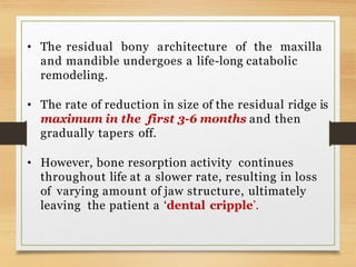 Residual ridge resorption | PPTX