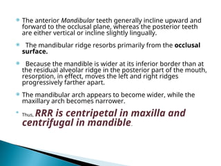 PROSTHODONTIC MANAGEMENT OF RESIDUAL RIDGE REDUCTION | PPT