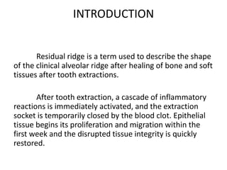 Residual ridge resorption 44 | PPT
