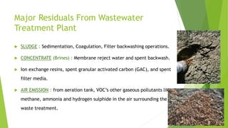 Residuals of industrial wastewater treatment | PPT