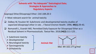 Residual solvent analysis, part 3 Solvents’ Limit in Pharmaceuticals ...