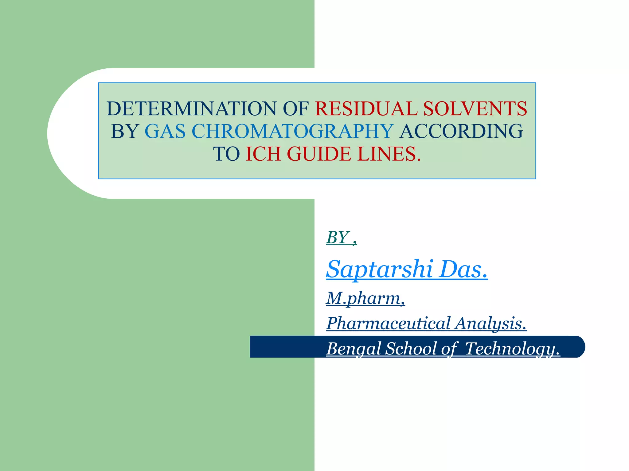 Residual solvent | PPT