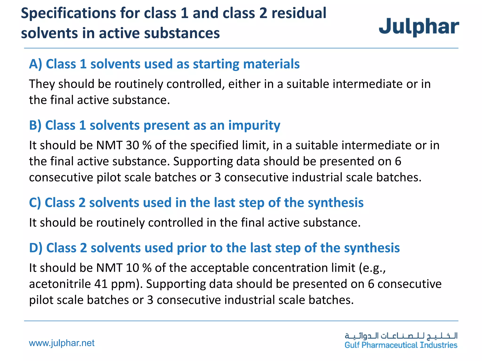 Residual solvents | PPTX