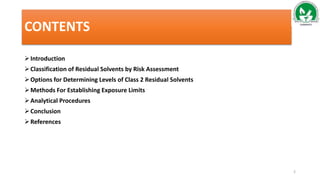 Residual Solvents, USP | PPTX