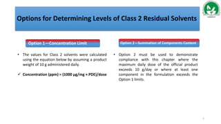 Residual Solvents, USP | PPTX