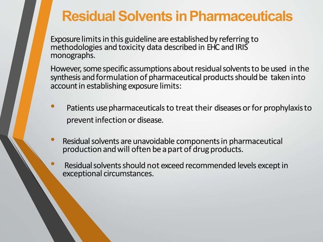 Residual solvents as impurities | PPTX