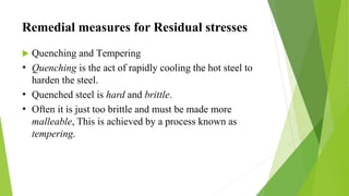 Residual stresses in steel | PPT