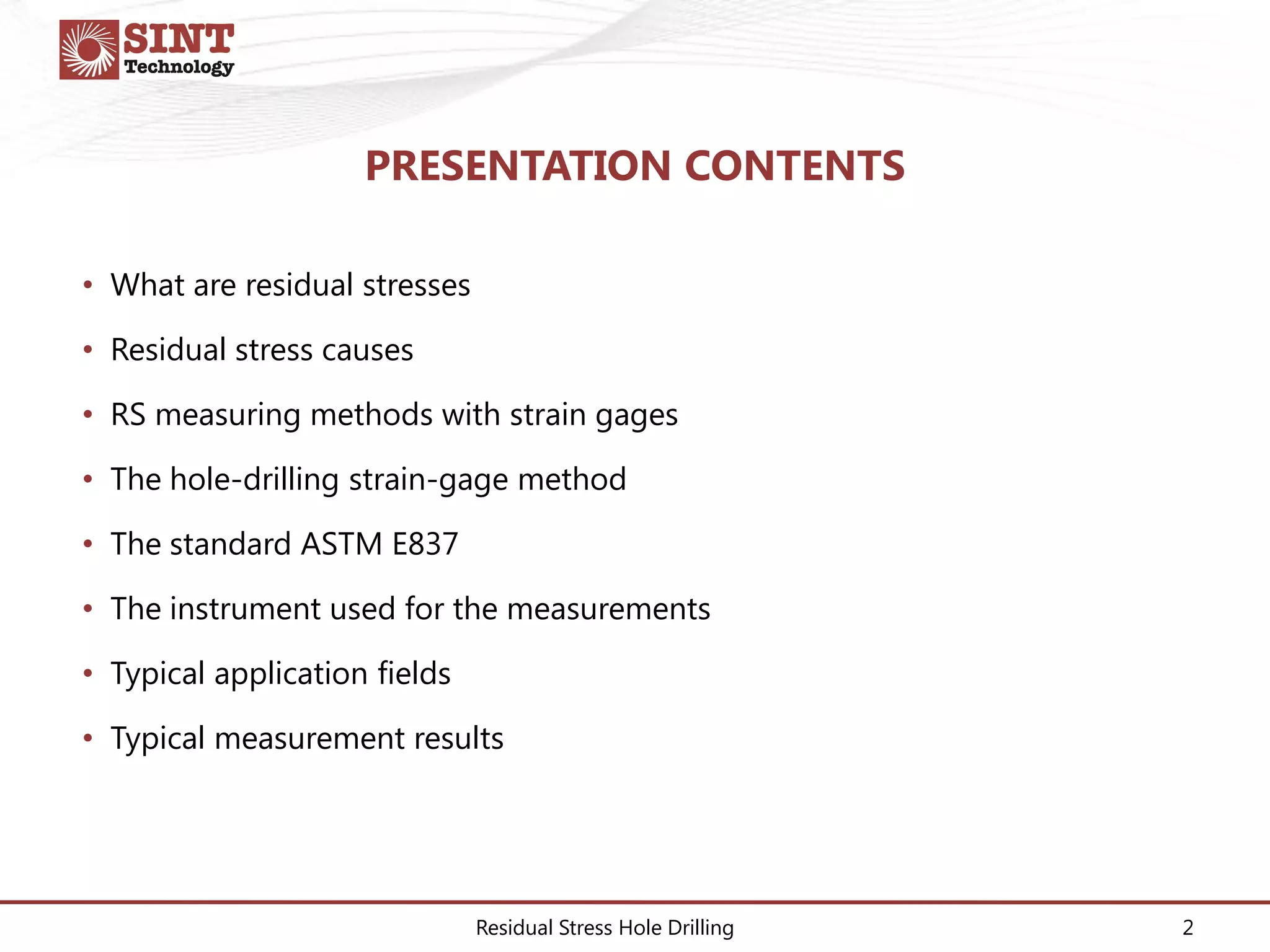 Residual stress hole drilling | PDF