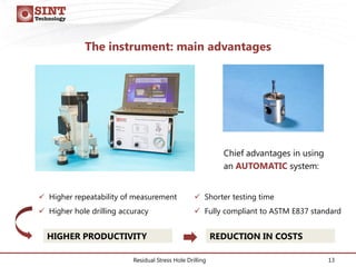Residual stress hole drilling | PPT