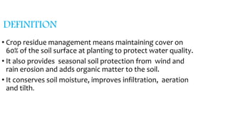 Residue managment | PPTX