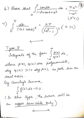 Residues and poles ,contour integration type i integrals | PDF | Free Download