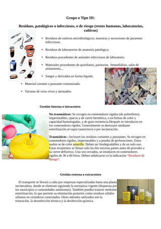 Residuos sanitarios y su gestión | PDF