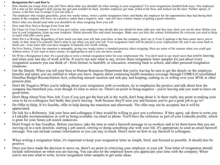 Resignation letter | PPTX